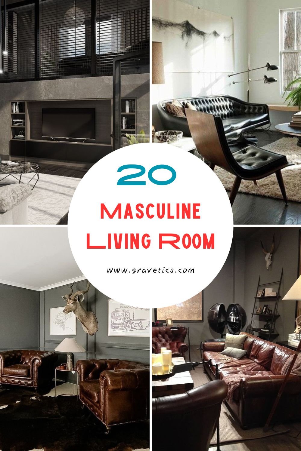 20 Masculine Living Room Ideas That Are Bold And Sophisticated