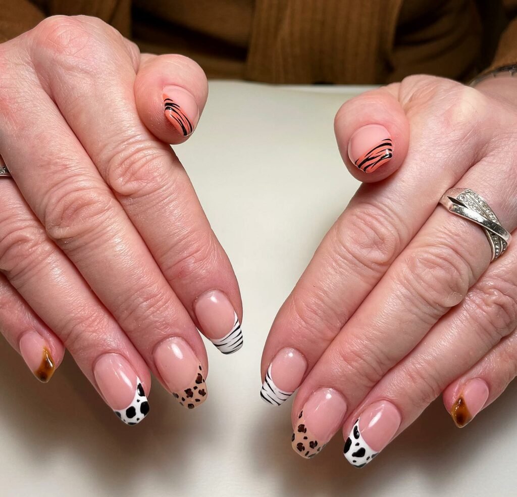 25 Chic Cow Print French Tips You Need To Try Now
