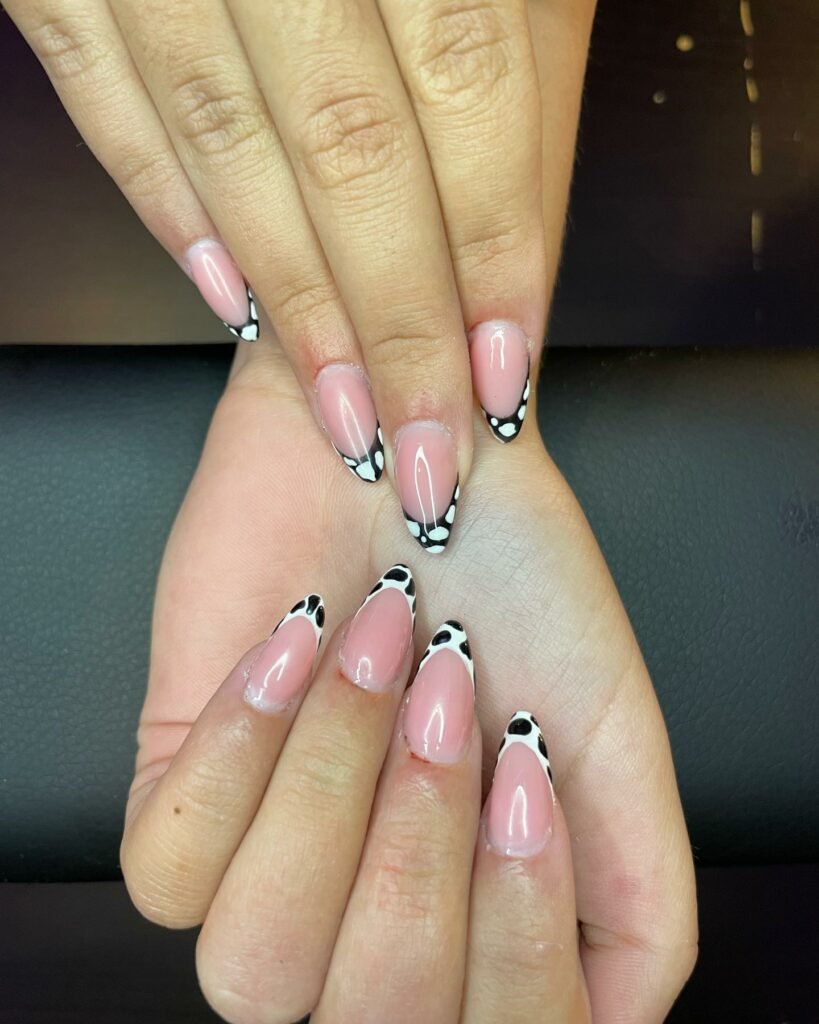 25 Chic Cow Print French Tips You Need To Try Now