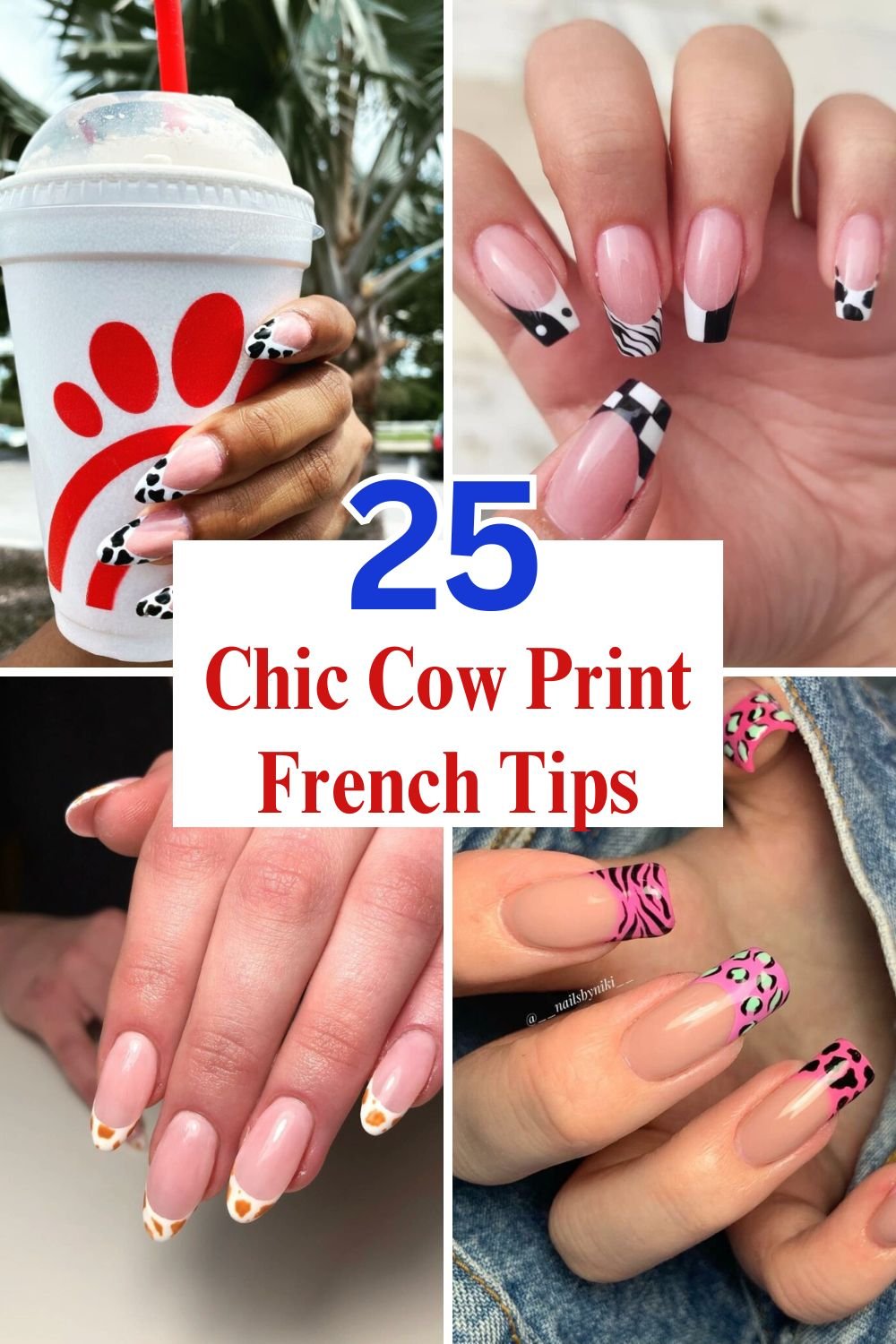 25 Chic Cow Print French Tips You Need To Try Now