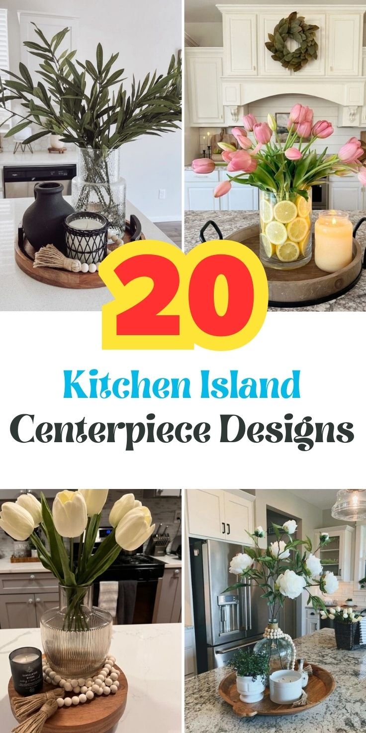 20 Beautiful Kitchen Island Centerpiece Designs