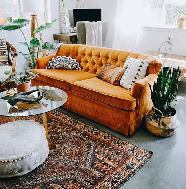 15 Beautiful Orange Couch Designs For Modern Homes