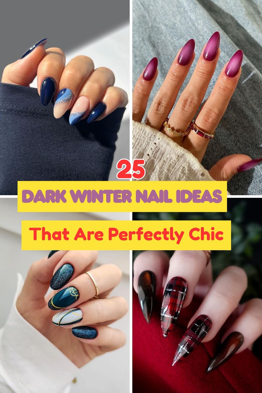 25 Dark Winter Nail Ideas That Are Perfectly Moody & Chic