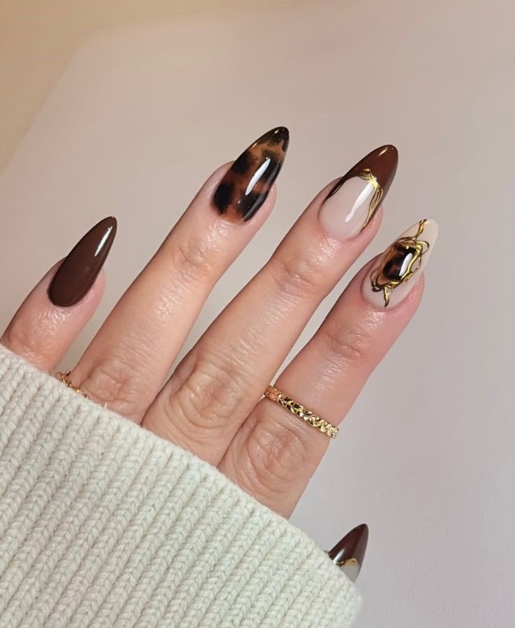 25 Chic Tortoise Shell Nail Designs For A Stylish Look