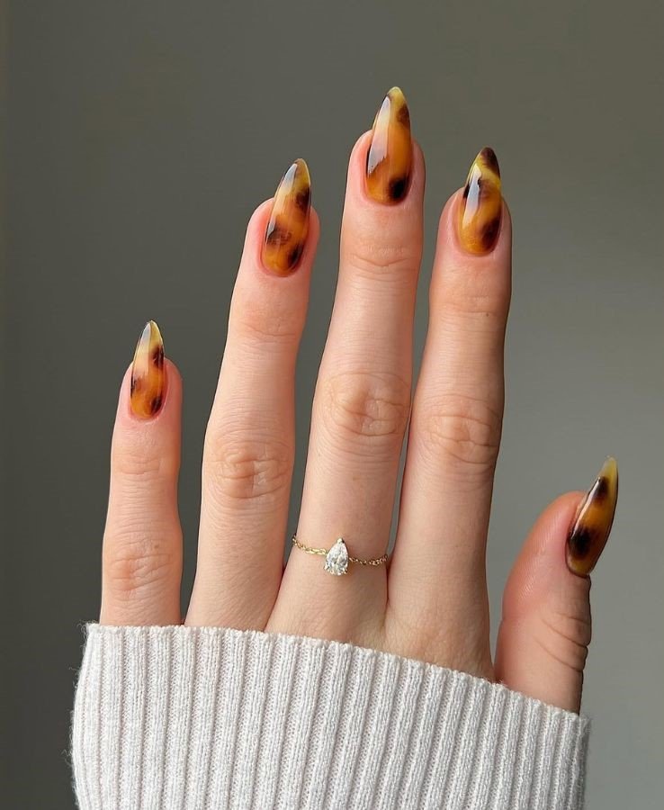 25 Chic Tortoise Shell Nail Designs For A Stylish Look